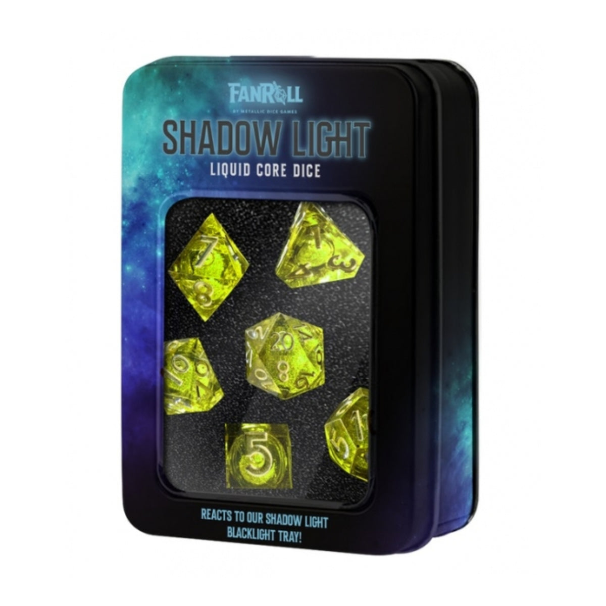 Shadow Light UV Reactive Liquid Core Dice Set – Glorious Games & Goods